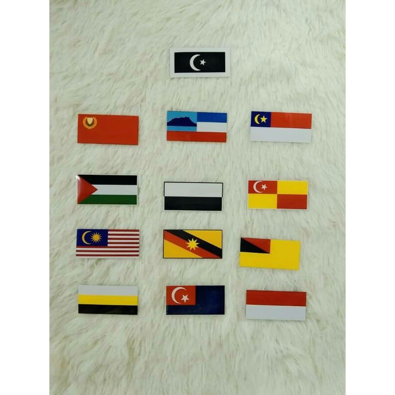 sticker bendera negeri negeri( iron on) | Shopee Malaysia