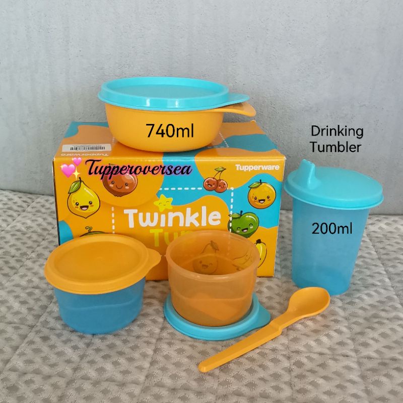 Tupperware Twinkle Tup with Box ( Feeding Bowl + Snack Cup + Hang On ...