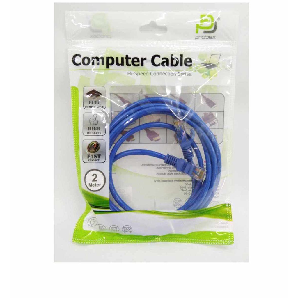 PROBEX RJ-45 NETWORK CABLE - ROUTER / MODEM / LAPTOP / DESKTOP | Shopee ...
