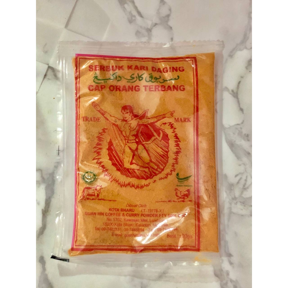Rempah Kari Daging Cap Orang Terbang / Rempah Kari Kelantan | Shopee ...
