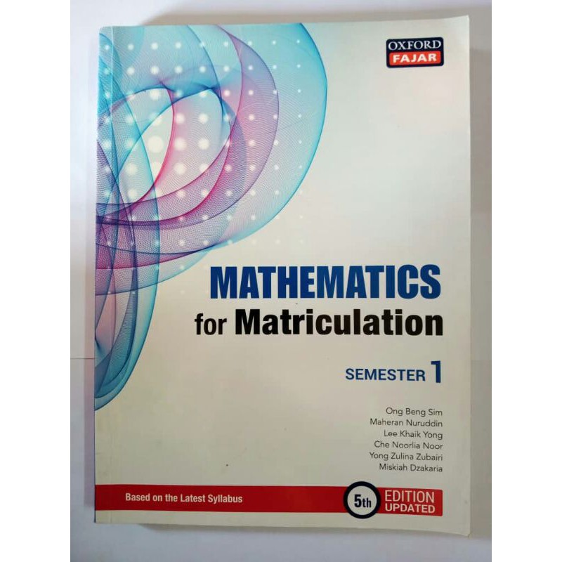 Matriculation Mathematics Semester 1 Oxford Fajar Buku Rujukan ...