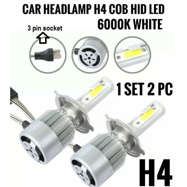 Car Hid LED H4 Headlight Led Bulb Axia Myvi Saga Persona bezza iriz ...