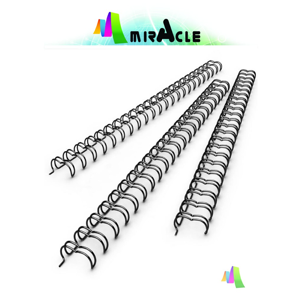 A4 A5 Double Wire Binding Spines Binding Besi Steel Wire O ring Comb (Pitch 3:1) 34 loops 1PCS ...