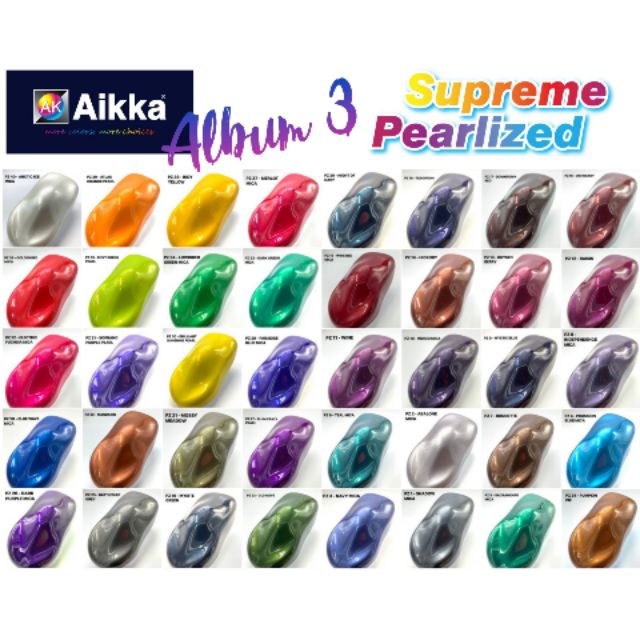 Aikka Automotive - Pearlized Colour Aikka Album 3 PZ 33 - 40 | Shopee ...