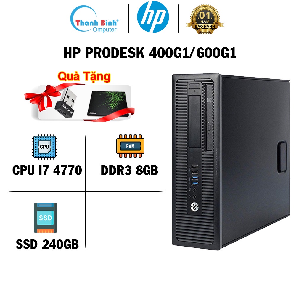 HP prodesk 400G1/600G1 ( I7 4770-8G-240G) synchronous old desktop | Shopee Malaysia