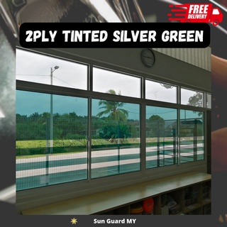 Tinted window silver green/Tinted Building/ Tinted Window/ Tinted Rumah ...