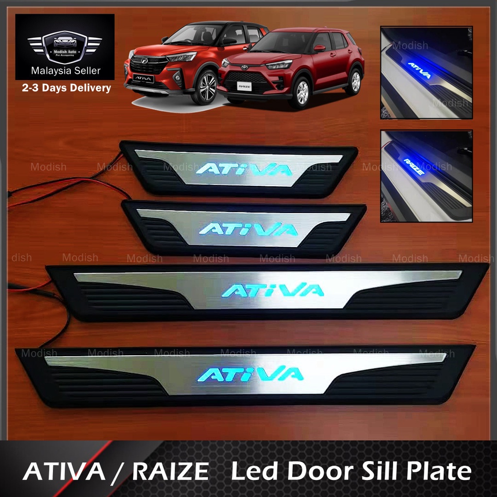 MODISH PERODUA ATIVA TOYOTA RAIZE LED DOOR SILL PLATE DOOR SIDE STEP ...