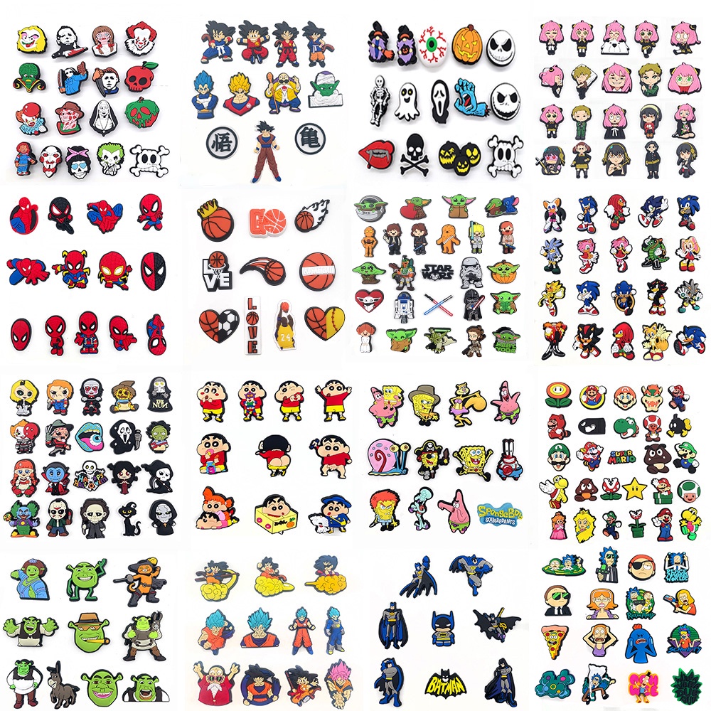 jibz direct sale cartoon set crocs shoes charms for decoration clogs ...