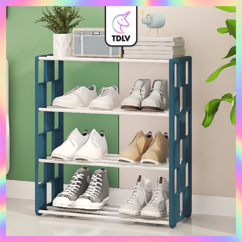 TDLV 4 Tier Shoe Rack Shoe Box Shoe Storage Shoe Organizer Rak Kasut ...
