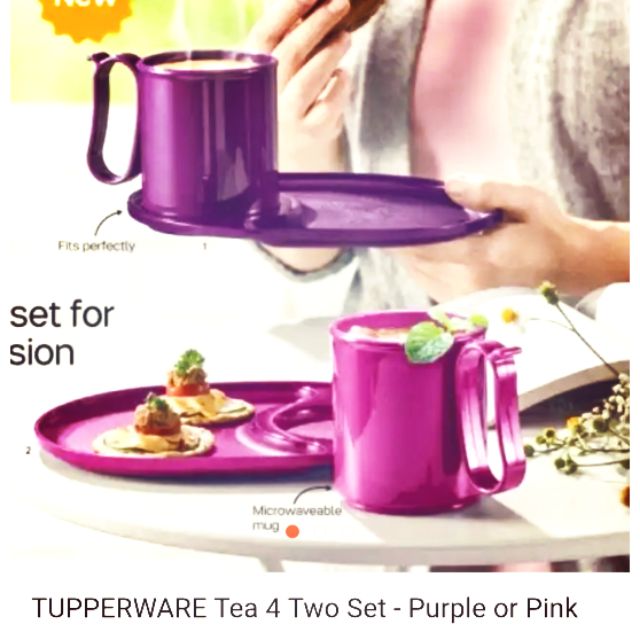 Tupperware Tea for Two (purple / pink set) | Shopee Malaysia