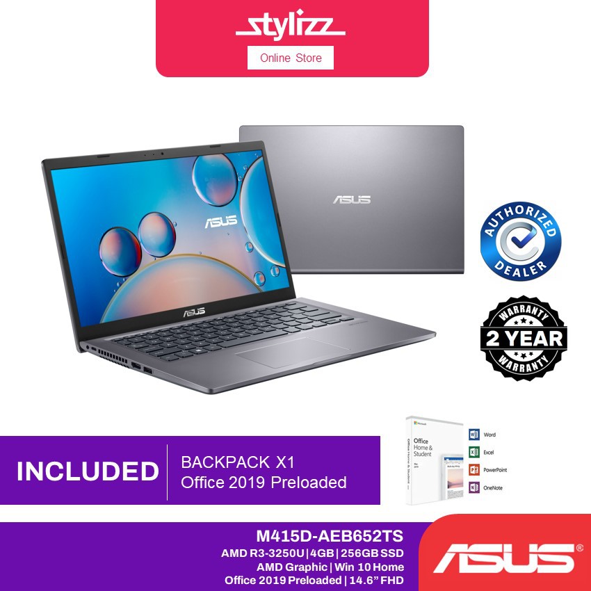 Asus Vivobook M415D-AEB652TS M415D-AEB828TS 14" FHD Laptop (R3-3250U ...
