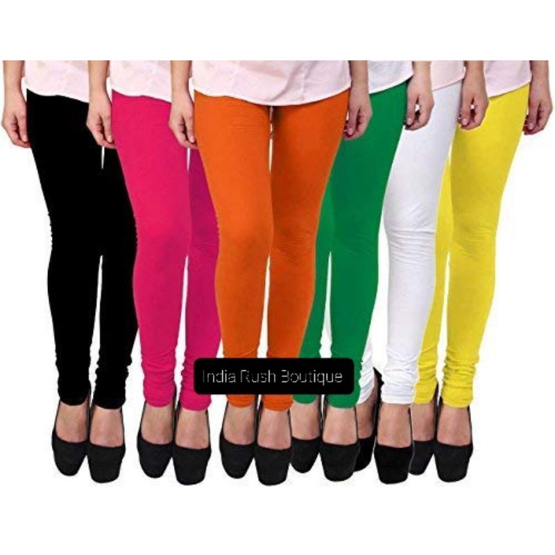 WOMEN FASHION INDIAN CHURIDHAR LEGGINGS YOGA PANTS S M L XL FREE SIZE ...