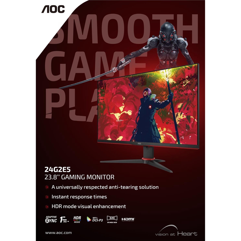 # aoc 24g2e5 ips 1ms 75hz fhd freesync gaming monitor # ready stock ...