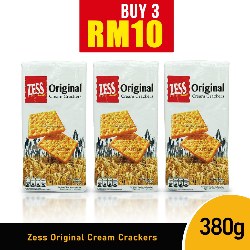 Zess Original Cream Crackers 380g x 3 (BUY 3 RM10) | Shopee Malaysia