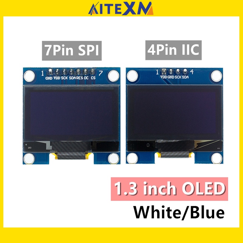 1.3 inch OLED module SPI/IIC I2C Communicate white/blue color 128X64 1. ...