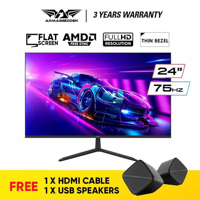 Armaggeddon Pixxel+ Pro PF24HD SS Gaming Monitor Zero Bezel Design ...