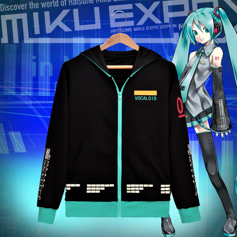 Hatsune Miku Hoodie Anime Jacket Summer Ver. Vocaloid Hoodie | Shopee ...