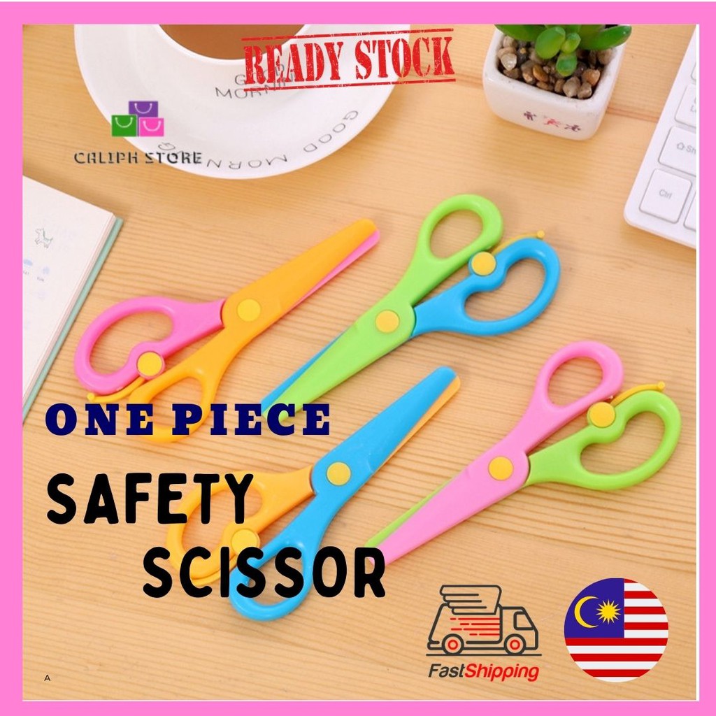 Gunting Untuk Tadika Taska | Children Safety Plastic Scissor | Fine ...