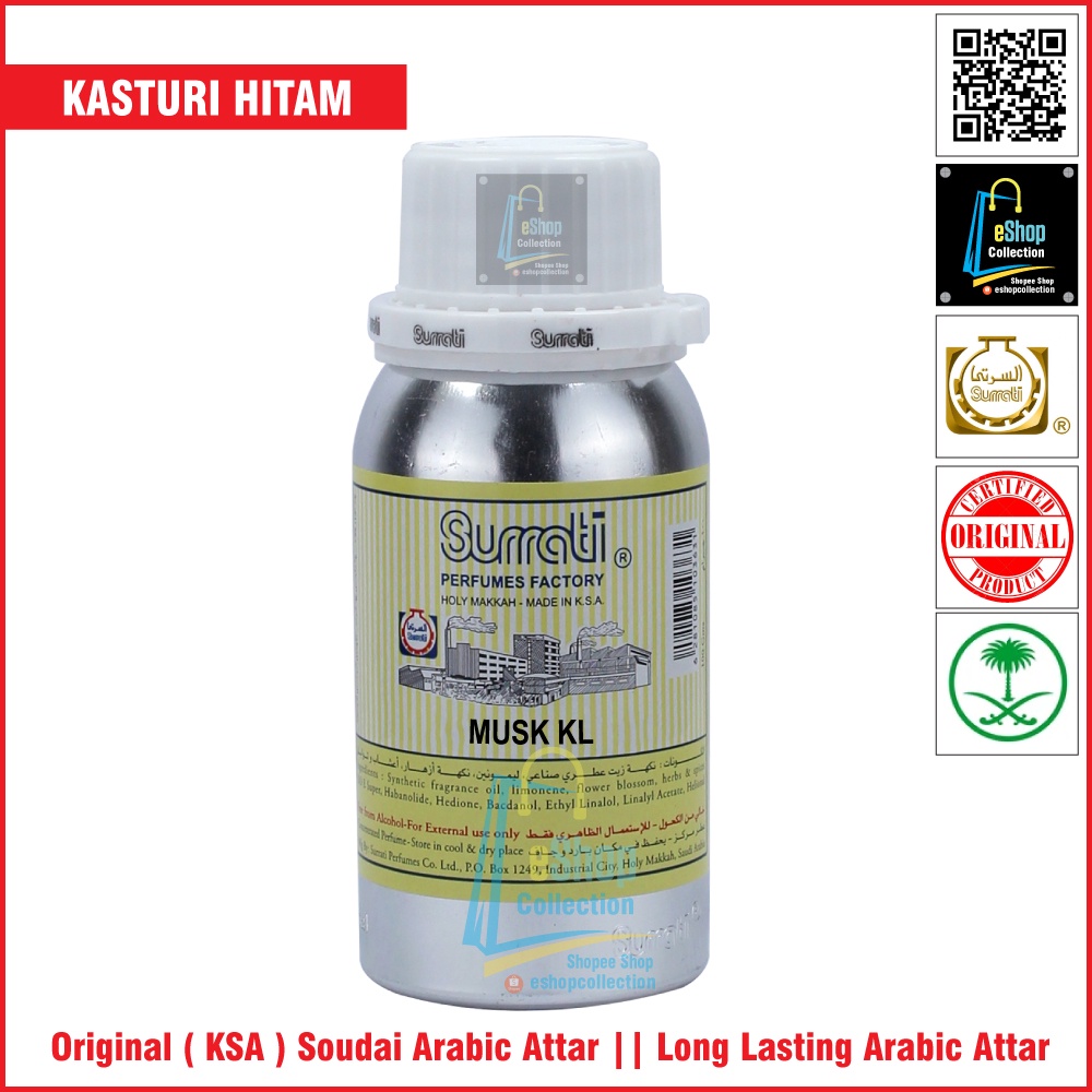 Musk KL Kasturi Hitam By Surrati 100ml Perfume KSA Original Saudi ...