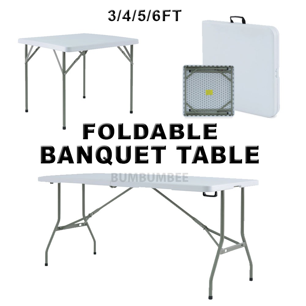 BUMBUMBEE 6FT Foldable Banquet Table Event / Catering / Hall / Buffet ...