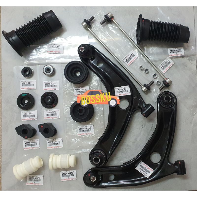FRONT LOWER ARM/STABILIZER BUSH/LINK/COVER/MOUNTING /BEARING/DAMPER - TOYOTA VIOS NCP93 - 1 SET ...
