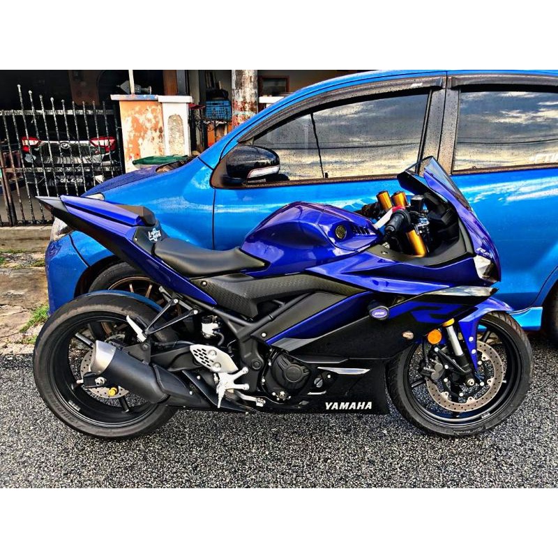 ORIGINAL YAMAHA R25 V2 COVER SET BLUE COVERSET FULL SET BIRU ORIGINAL ...