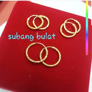 👹 SUBANG BULAT EMAS KOREA EARRING GOLD PLATED 👹 | Shopee Malaysia