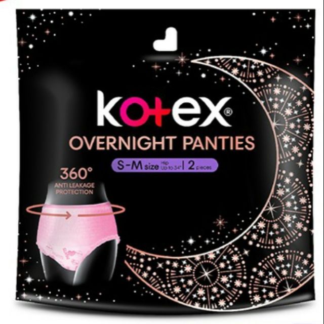 Kotex Overnight Panties 360° Overnight Protection Sanitary Pad S-M/M-L | Shopee Malaysia