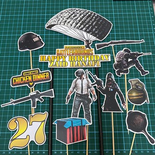 ⚡️ PUBG Set Cake Topper NO DIY NEEDED Decoration for Birthday Party⚡️ ...