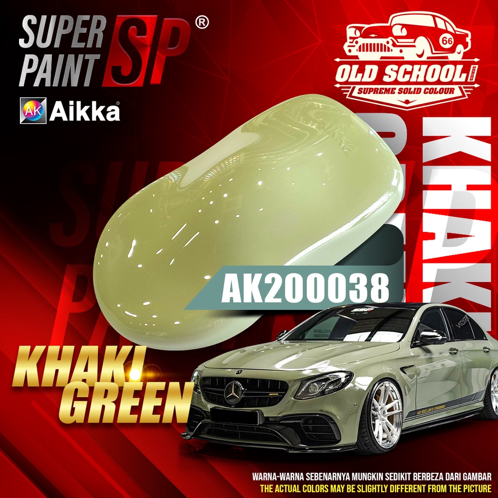 [ Khaki Green AK200038 / CS62 ] Hijau Cat Aikka High Quality Colour ...