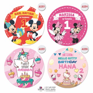 BIRTHDAY STICKER / 100PCS / 4CM - 5CM / STICKER HARI JADI | Shopee Malaysia