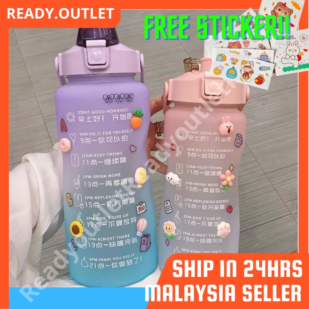 24HRS SHIP Gradient Tupperware Adults Outdoor Sport Water Bottle With ...