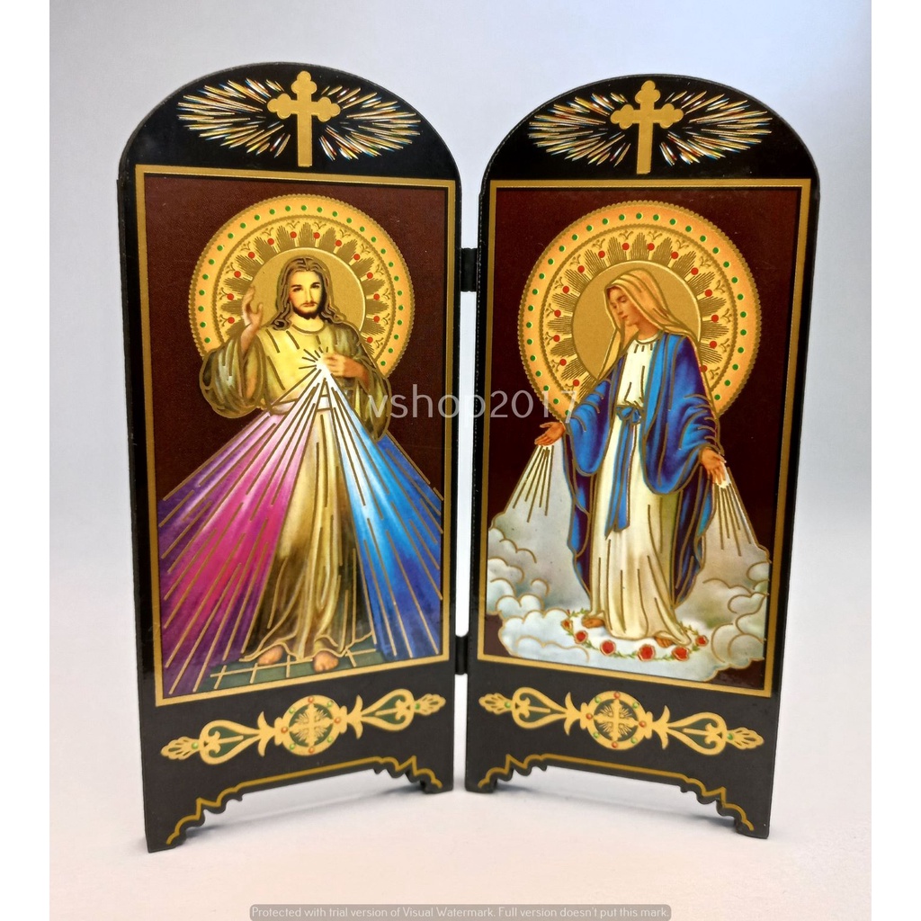Table Top Vintage Religious images of Jesus Christ & Mother Mary ...