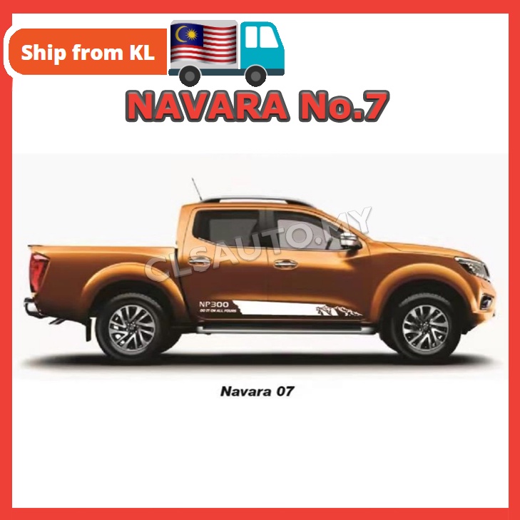 NISSAN Navara Sticker Body Side Lining (Design 7) Pelekat Navara Stiker ...