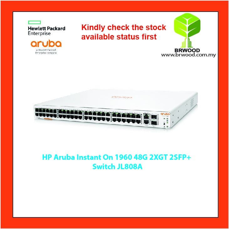 HP ARUBA JL808A: INSTANT ON 1960 48G 2XGT 2SFP+ SWITCH | Shopee Malaysia