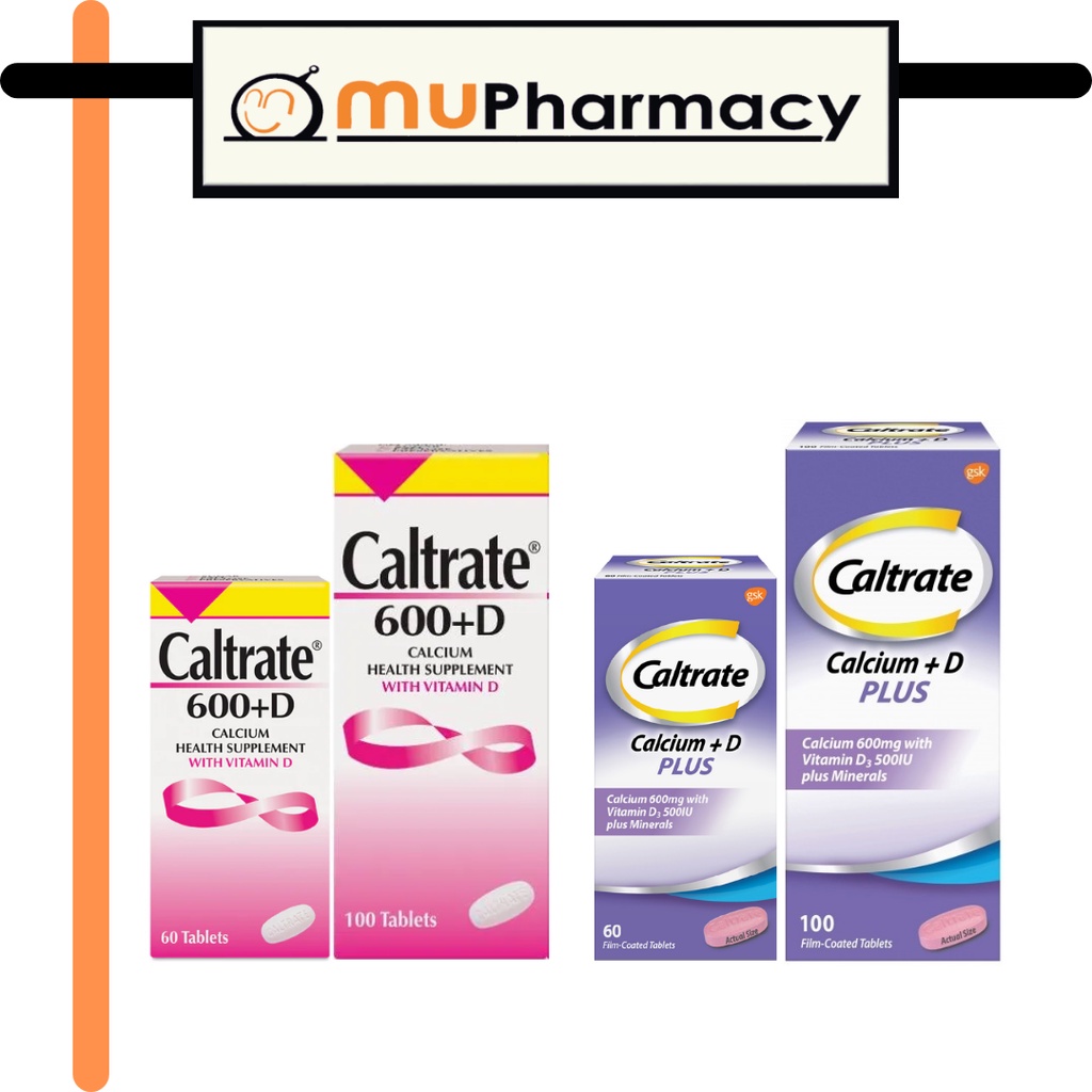 Caltrate Calcium + D Plus 60's/ Caltrate Calcium + D Plus 100's ...