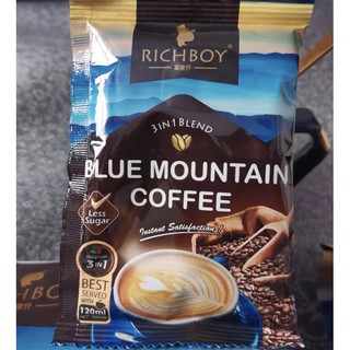RICHBOY BLUE MOUNTAIN COFFEE 3in1 450g (30g x 15 sachets) - Less Sugar ...