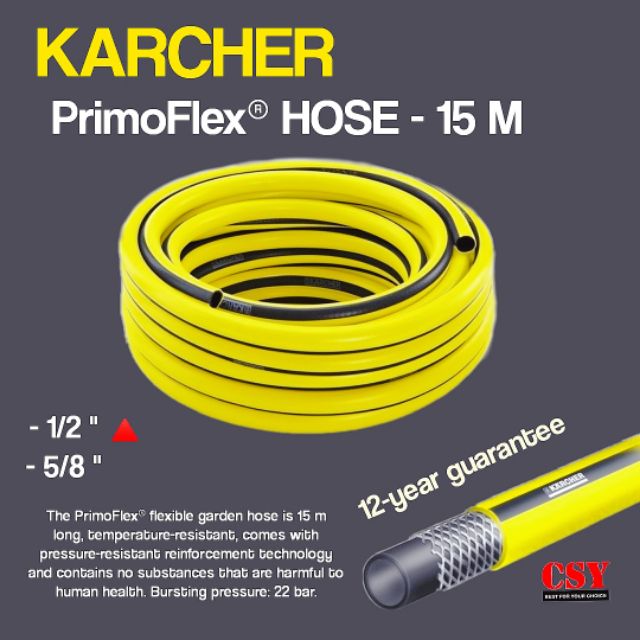 KARCHER PrimoFlex® Hose 1/2" 15m / Garden Hose | Shopee Malaysia