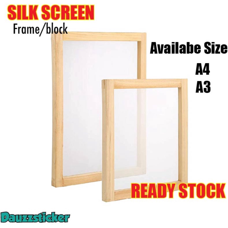Silk Screen Block / Frame for Fabric Painting- Nylon Silk Screen Wooden ...