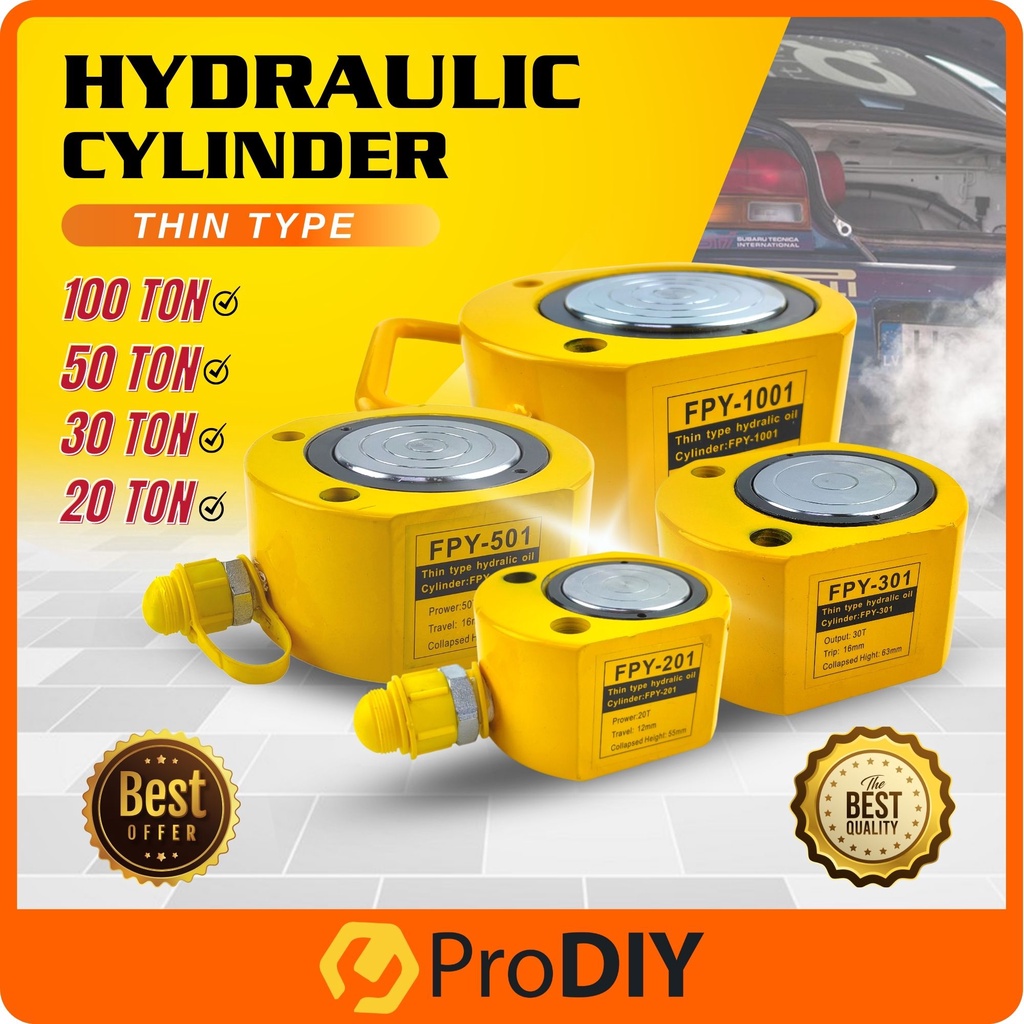 Thin Type Hydraulic Cylinder FPY 20T / 30T / 50T / 100T Lifting Tool ...