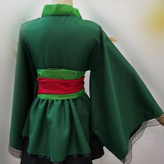 Anime One Piece Roronoa Zoro Kimono Cosplay Costume Zoro Robe Dress ...