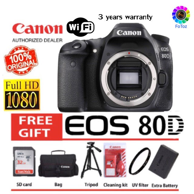 Canon EOS 80D BODY ONLY set Canon dslr camera | Shopee Malaysia
