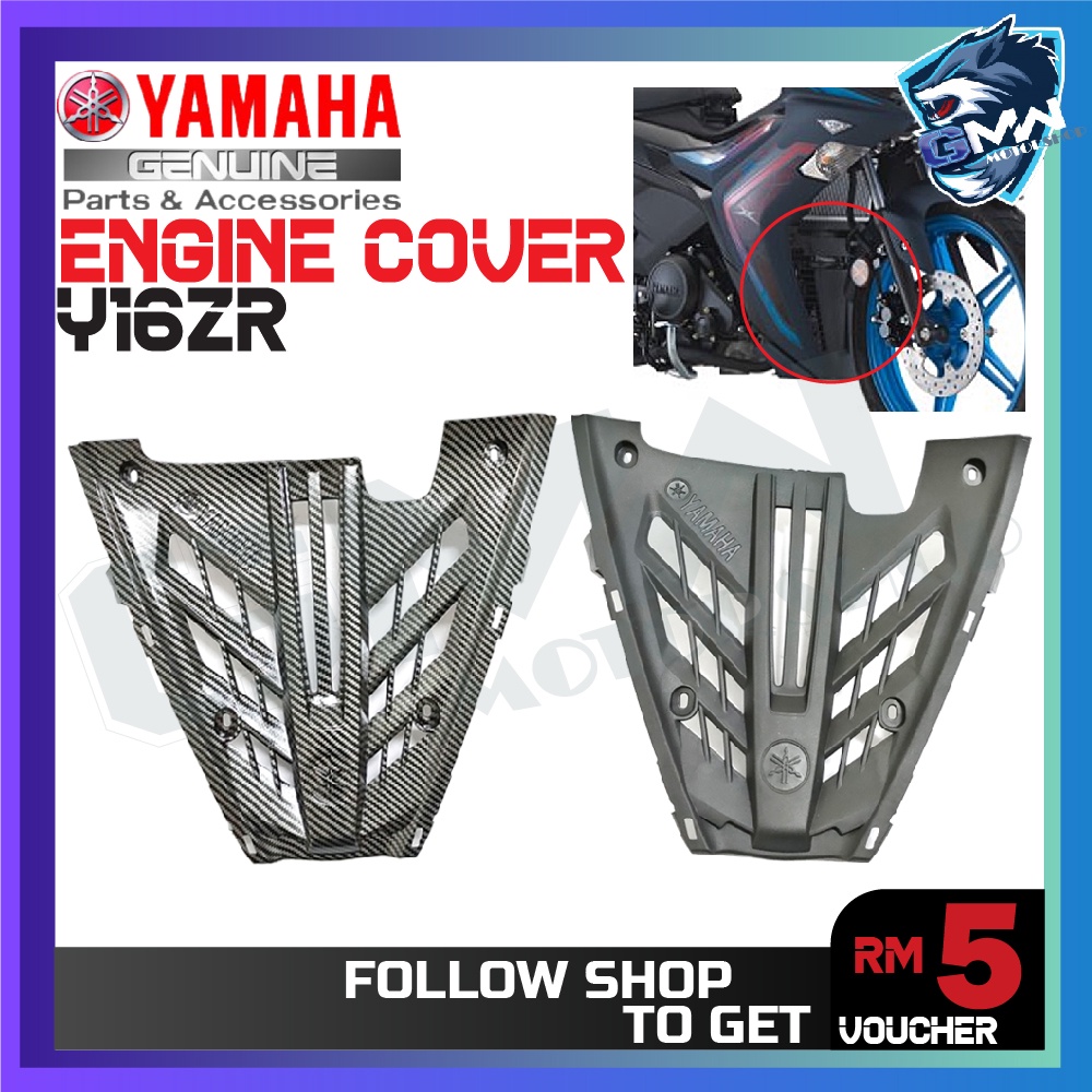 YAMAHA ENGINE COVER YAMAHA Y16 Y16ZR Y16Z CARBON / BLACK ENGINE ...