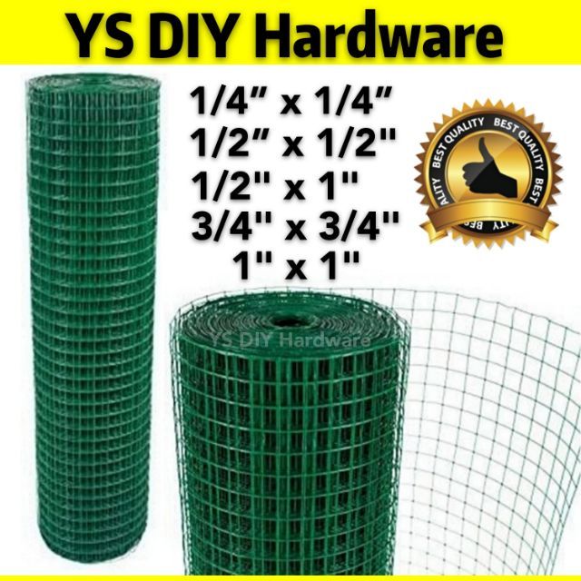 3ft x 50ft Green PVC Coated Galvanized BRC Welded Wire Mesh Net Netting ...