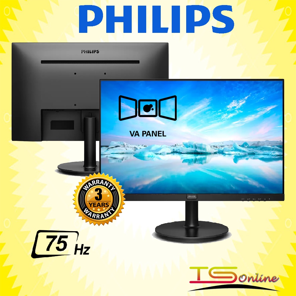 Philips 221V8 21.5" Full HD VA 75Hz Adaptive Sync LED Monitor | Shopee ...