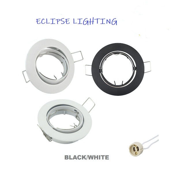LED Eyeball Fitting Casing Black&White Downlight Casing Housing Light ...
