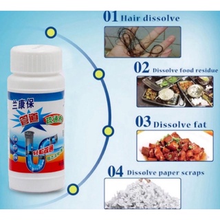 1bottle serbuk pencuci pipe sinki tersumbat / pencuci longkang | Shopee ...