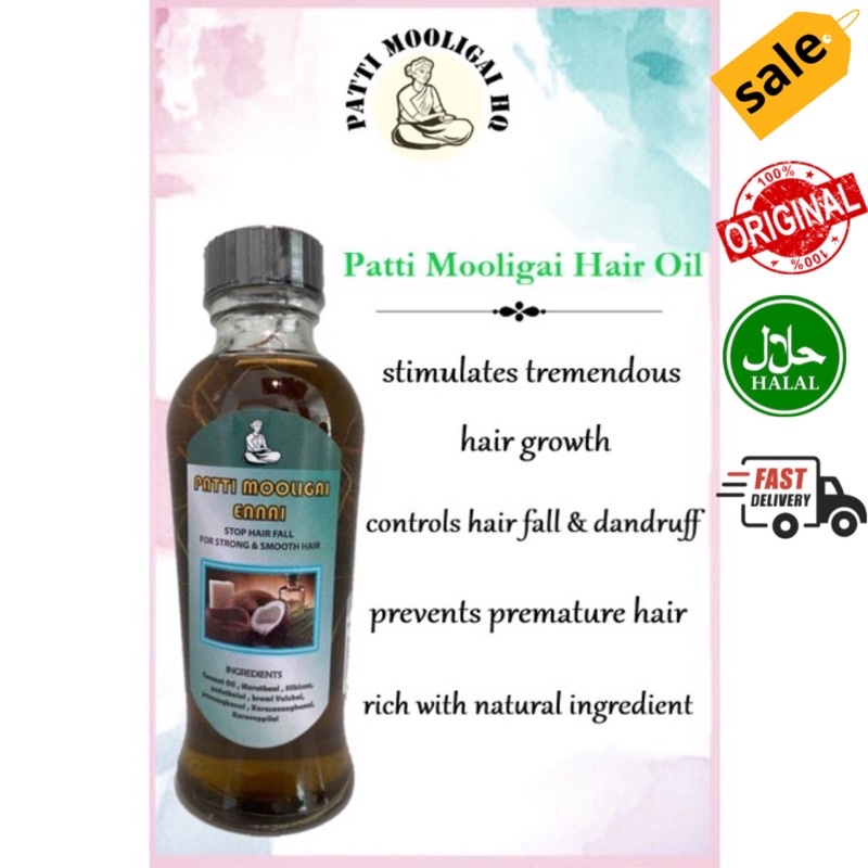 PATTI MOOLIGAI HAIR OIL ORIGINAL HQ READY STOCK FAST DELIVERY | Shopee ...