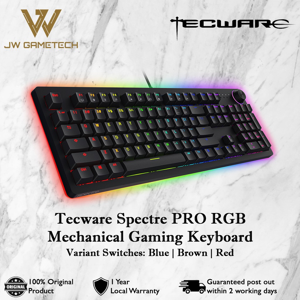 Tecware Spectre PRO RGB Gaming Keyboard - Blue Switch | Red Switch ...