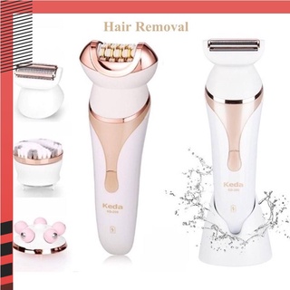 KEDA Epilator 4 in 1, dapat 4 kegunaan,berus muka,massage muka,cukur ...